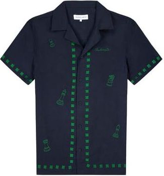 Maison Labiche Chemise brod&eacute;e &agrave; manches courtes Morney