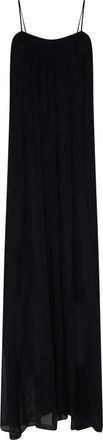 Silvian Heach Femme, Robes, Noir, Taille: 34 FR Longue Robe &agrave; Fines Bretelles et Lignes Fluides