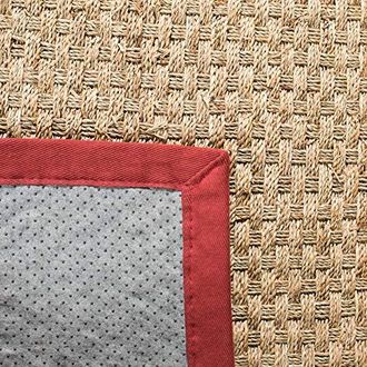 Safavieh Naturfaser Teppich f&uuml;r Wohnzimmer, Esszimmer, Schlafzimmer, Natural Fiber Collection, Kurzer Flor, Burgunderrot, 76 x 122 cm