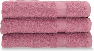 Gabel Handtücher Gesicht, Frottee aus Reiner Baumwolle, 60 x 100 cm, Fuchsia, 3 Stück