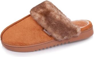 Isotoner Pantoufles Chinelas pour femme, pantoufles mules confortables parfaites pour lhiver, Camel, 39 EU