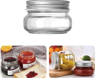 Generic Mason Jars Einmachgl&auml;ser mit breiter &Ouml;ffnung, luftdichten Deckeln, Einmachgl&auml;ser zum Fermentieren, Einlegen, Mahlzeitvorbereitung, Haferflocken und Ta