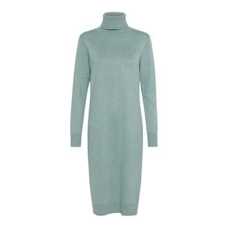 Saint Tropez MilaSZ Robe Longue &agrave; Col Roul&eacute; - Femme - Robes - Bleu - Taille: 40 FR