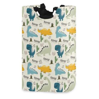 Mnsruu wundersch&ouml;ner W&auml;schekorb mit Einhorn/Flamingo/Palmenbl&auml;ttern, gro&szlig;er faltbarer Aufbewahrungskorb f&uuml;r Kinder, W&auml;schesack f&uuml;r Zuhause, Schlafzimmer, Kin