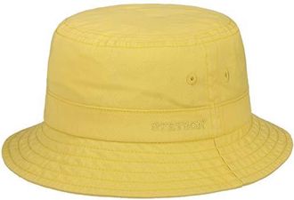 Stetson Chapeau Anti UV Cotton Twill Bucket Femme/Homme - de Peche en Coton Ete Printemps-ete - L (58-59 cm) Jaune