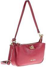 Pierre Cardin Sac à bandoulière pour femme en cuir véritable Made in Italy 32x22x13 cm 1992, Rubis, Taille unique