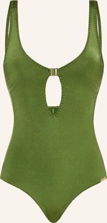 Watercult Watercult Badeanzug Crafted Essentials Mit Cut-Out gruen