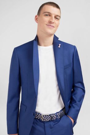 Eden Park Costume Regular En Laine Bleu