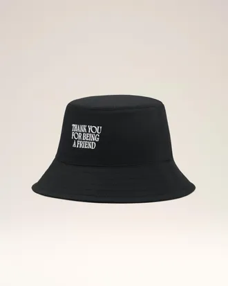 Ami Bob Noir Broderie Thank You For Being A Friend en Coton Noir - 56 - Unisex