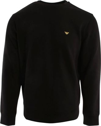 Armani Homme, Sweatshirts et sweats &agrave; capuche, Noir, Taille: L SweaT-shirt Ras du Cou en Coton