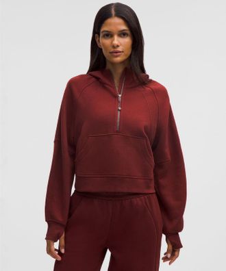 lululemon Scuba Oversized-Hoodie mit halblangem Rei&szlig;verschluss f&uuml;r Frauen - Gr&ouml;&szlig;e M/L in Rockwood