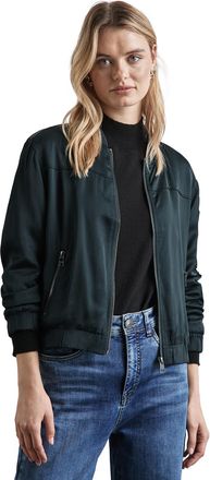 Street One Damen A212259 Satin-Blouson, Hunter Green, 34