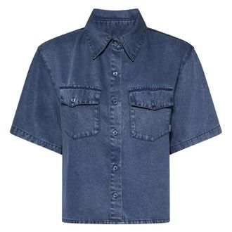 Silvian Heach Femme, Blouses et Chemises, Bleu, Taille: 38 FR Shirt Amara