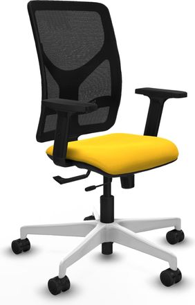 Piqueras y Crespo B&uuml;rostuhl f&uuml;r Lendenwirbels&auml;ule, verstellbar, mit 2D-Armlehnen, ausgestattet mit Syncro/Traslack und Schneideschaum, mit Rollen von 65 mm, Nylon, Schw