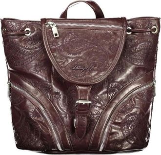 Desigual Embossed Paisley Lederrucksack - - Bags - Damen - Braun - ONE SIZE