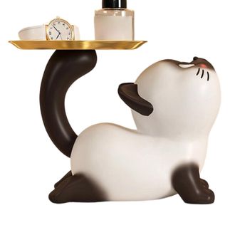 Generico Schl&uuml;sselschale f&uuml;r den Eingang und den Eingangsbereich - Katzenfigur mit Ablagefach | Harzschale f&uuml;r Schl&uuml;ssel | f&uuml;r S&uuml;&szlig;igkeiten und dekorative Gegen