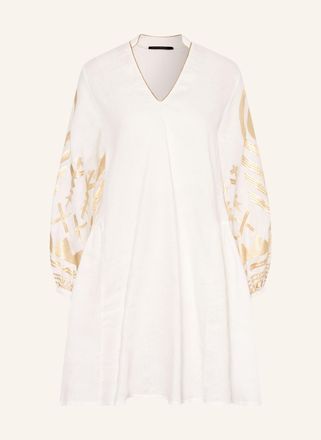 Greek Archaic Kori Strandkleid Feather Aus Leinen weiss
