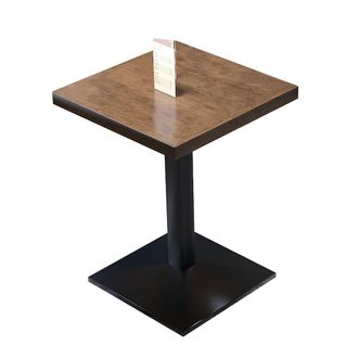 Generic Gewerblicher Esstisch, industrieller Metall-Sockeltisch mit Holzplatte, K&uuml;chen- und Esszimmertisch, minimalistischer Stil, Caf&eacute;s, Teestuben, Restauran