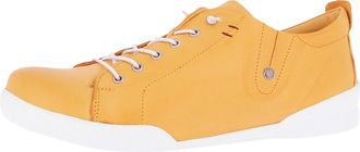 Andrea Conti Damen Slipper Halbschuh bequem sportlich Stretcheinsatz 0345724, Größe:42 EU, Farbe:Gelb