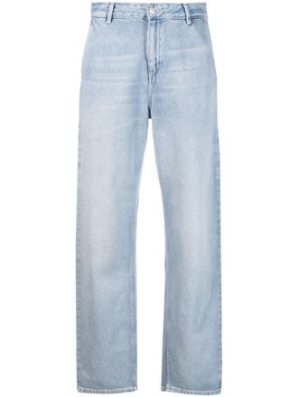 Carhartt Work in Progress jean droit &agrave; poches multiples - Bleu