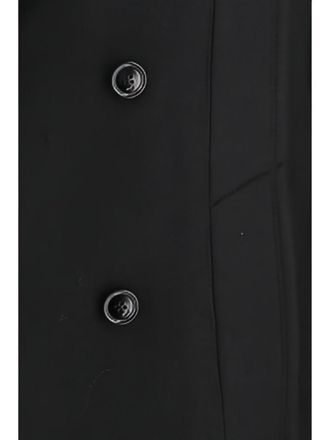 Ami Double-Breasted Wool Coat - Black
