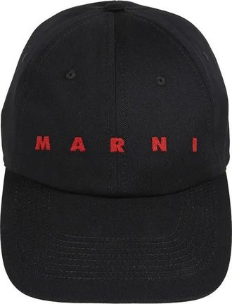 Marni Caps & Mützen - Cotton Baseball Cap - Gr. L - in Schwarz - für Damen