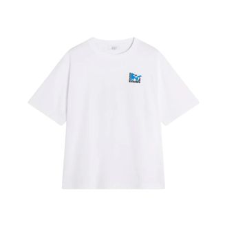 Maison Kitsun&eacute; T-Shirt mit Print auf der R&uuml;ckseite - - Tops - Herren - Wei&szlig; - L
