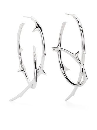 Shaun Leane Rose Thorn Statement hoop earrings - Silber