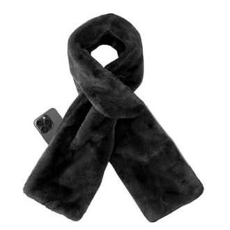 Generic &Eacute;charpe dhiver pour femme, &eacute;charpe pelucheuse avec poche zipp&eacute;e | &Eacute;charpe pelucheuse pour femme, pour homme, par temps froid, randonn&eacute;e, d&eacute;placement, 