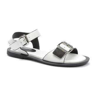 Keddo Wei&szlig;e Offene Flache Sandalen Frauen - - Shoes - Damen - Wei&szlig; - 37 EU