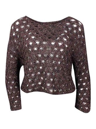 Antonelli Pull Col Rond - Marron Fonc&eacute;