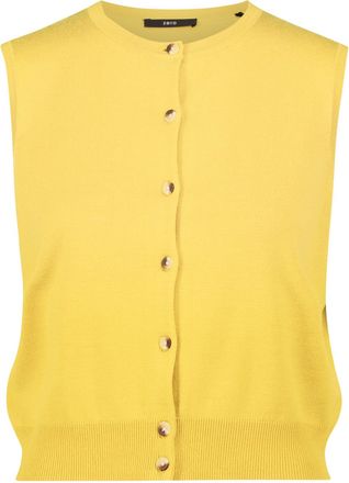 Zero Damen Feinstrickweste mit Knopfleiste 40, Oil Yellow