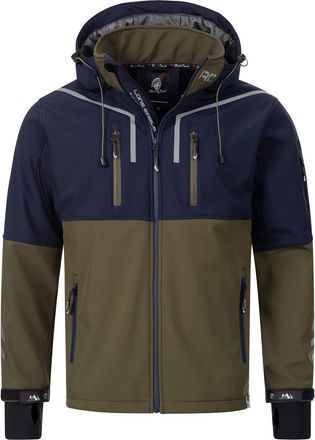Rock Creek Herren Softshell Jacke Outdoor Jacke Windbreaker Übergangsjacke Anorak Kapuze Regenjacke Winterjacke Herrenjacke Jacket H-222 Navy 3XL