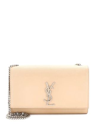 Saint Laurent Classic Monogram Grainy Leather Medium crossbody bag - Nude