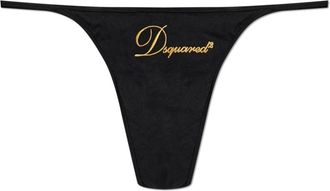 Dsquared2 Femme, Sous-v&ecirc;tements, Noir, Taille: 46 FR Briefs avec Logo Brod&eacute;