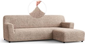 Paulato by GA.I.CO. PAULATO - Bezug für Sofas mit rechter Halbinsel (gesehen von vorne), Sofabezug für Ecksofa in L-Form aus Stretch-Mikrofaser, kratzfestes und maschinen