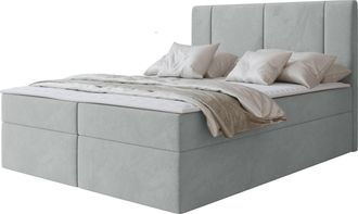 Mirjan24 Boxspringbett Mexon, Doppelbett mit Topper und Matratze, Polsterbett mit 2 Bettk&auml;sten, Bett mit gepolstertes Kopfteil, Continentalbett (Manila 14, 180