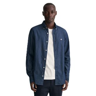 GANT Slim Indigo Bd Long Sleeve Shirt XL