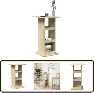 vidaXL Bartisch mit Ablagen Sonoma-Eiche 60x60x102 cm Holzwerkstoff - Vidaxl