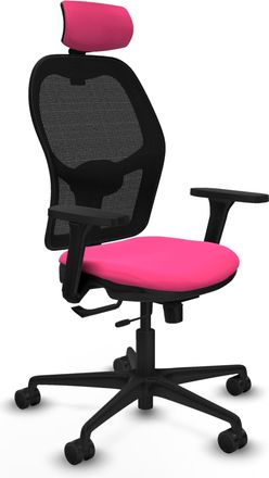 Piqueras y Crespo Computerstuhl Rosa Jorquera mit 3D-Armlehnen, h&ouml;henverstellbarer Lendenwirbelst&uuml;tze und h&ouml;henverstellbarem Kopfteil und Neigungsverstellung. Ausgestat