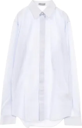 Dior x Shawn Stussy chemise à logo brodé (années 2010) - Blanc