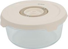 GiòStyle Vakuumbehälter für Lebensmittel | Glas | 0,6 l | rund | verlängerte Lebenszeit | Datumsanzeige auf dem Deckel | Perl-Linie