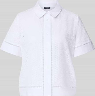 Joop Regular Fit Bluse mit Lochstickerei Modell Blanc