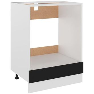vidaXL Armoire à four Noir 60x46x81,5 cm Aggloméré