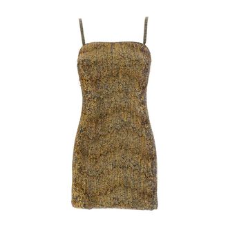 Missoni Robe Courte &agrave; Sequins - Femme - Robes - Jaune - Taille: 36 FR