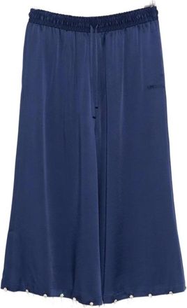 Stella McCartney Femme, Pantalons, Bleu, Taille: 38 FR Wide Pantalons