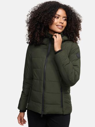 Marikoo kurze Damen Steppjacke mit Kapuze & Fleecefutter - Radaa