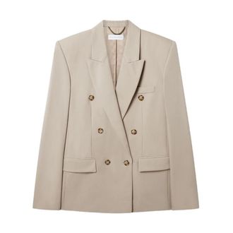Stella McCartney Zweireihiger Wollblazer - - Jackets - Damen - Beige - L