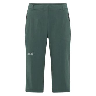 Jack Wolfskin Femme, Sport, Vert, Taille: 40 FR Hikeout 3/4 Pants