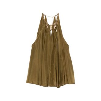 Zimmermann Shell-embellished Chain-link Blouse
